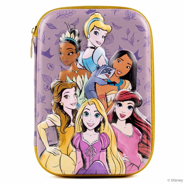 Disney Princess Pencil Case, Hard Case Supply Box with Zipper Closure, Multi Color - Walmart.com