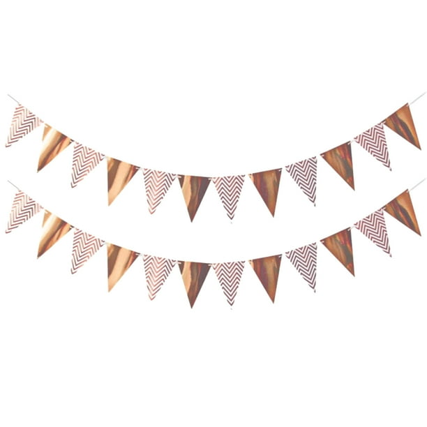 24 pieces of corrugated gold pennant pennant decoration cloth pennant ...