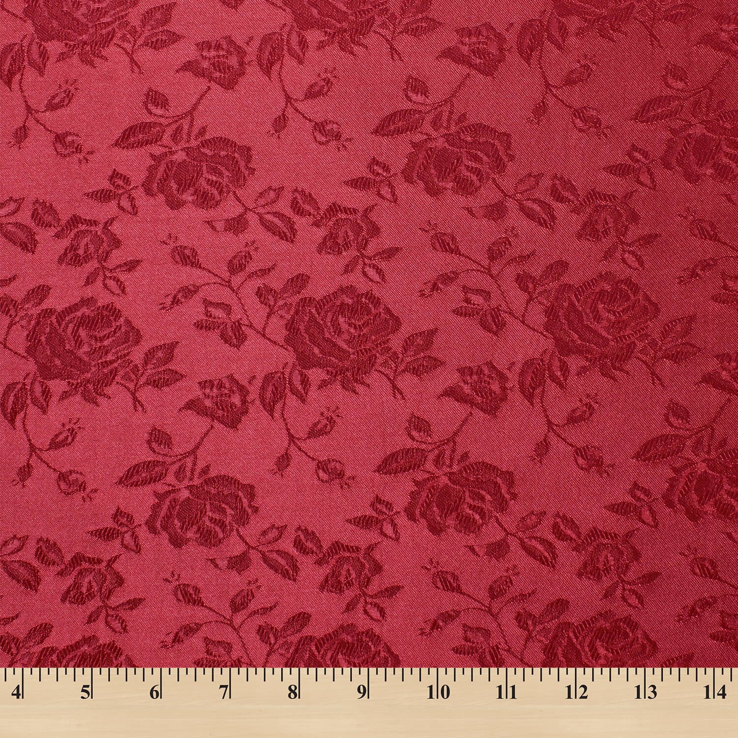 Red Floral Fabric Texture