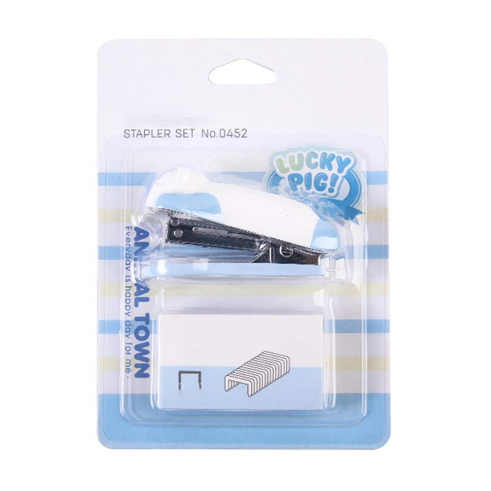 Pink mini stapler with staple remover and 640 staples, cute stapler ...