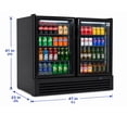 47 in. 11.3 cu. ft. Commercial Two Glass Door Refrigerator Beverage ...