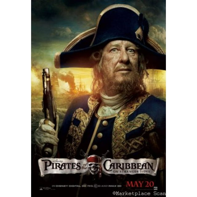 Pirates Of The Caribbean On Stranger Tides Movie Poster Reprint ...