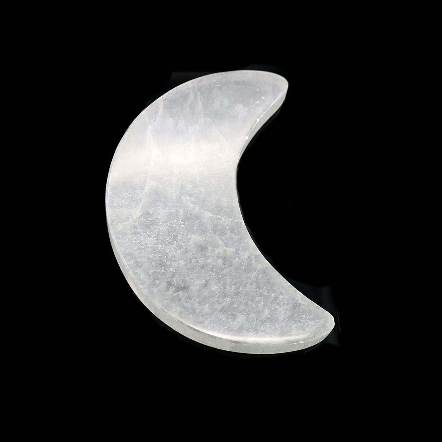 Soul Sticks 6 inch Crescent Moon Selenite Charging Plates For Smudge ...