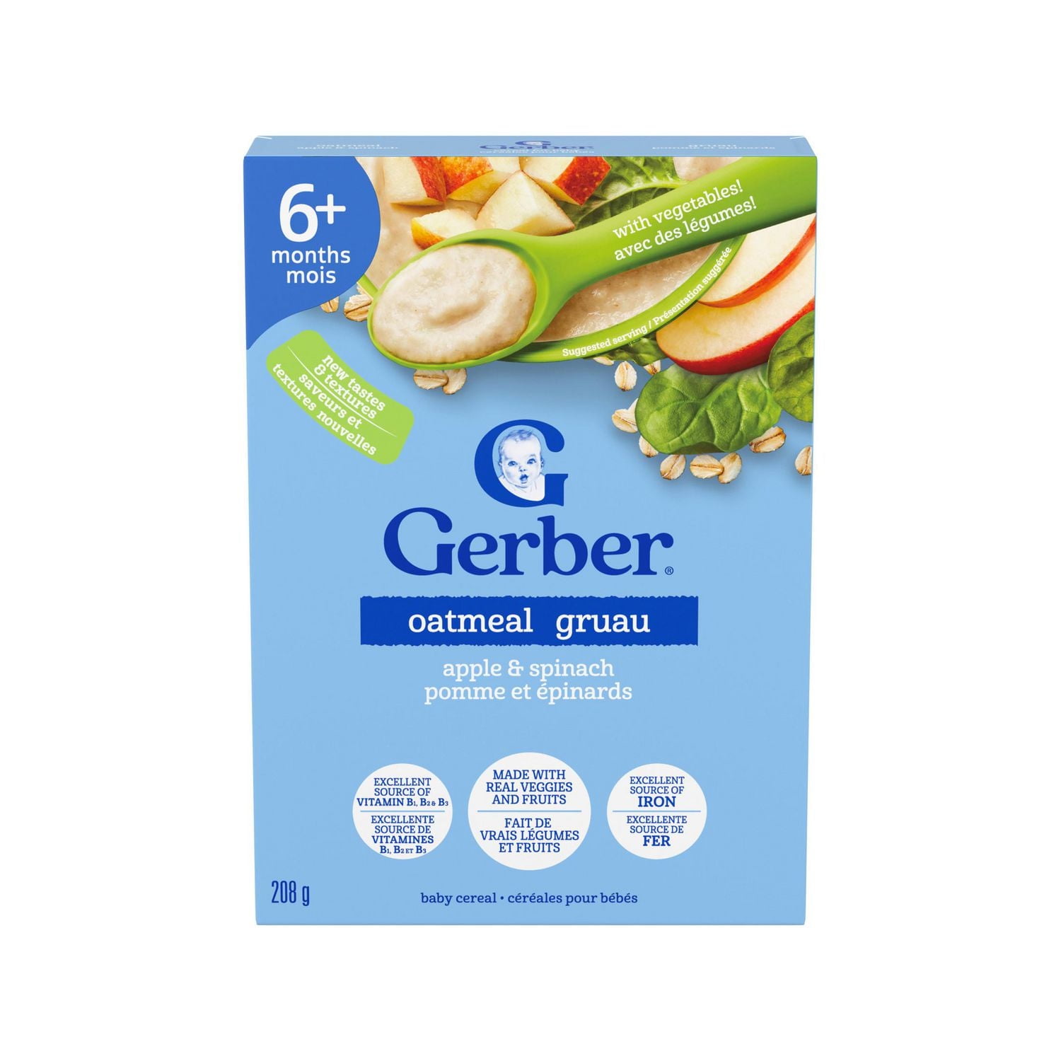 Click here for Gerber Oatmeal  Apple & Spinach Baby Cereal  6+ Mo... prices