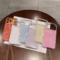 Bling Glitter Camera Edge Shell Phone Case for iPhone (Orange,iPhone 13 ...