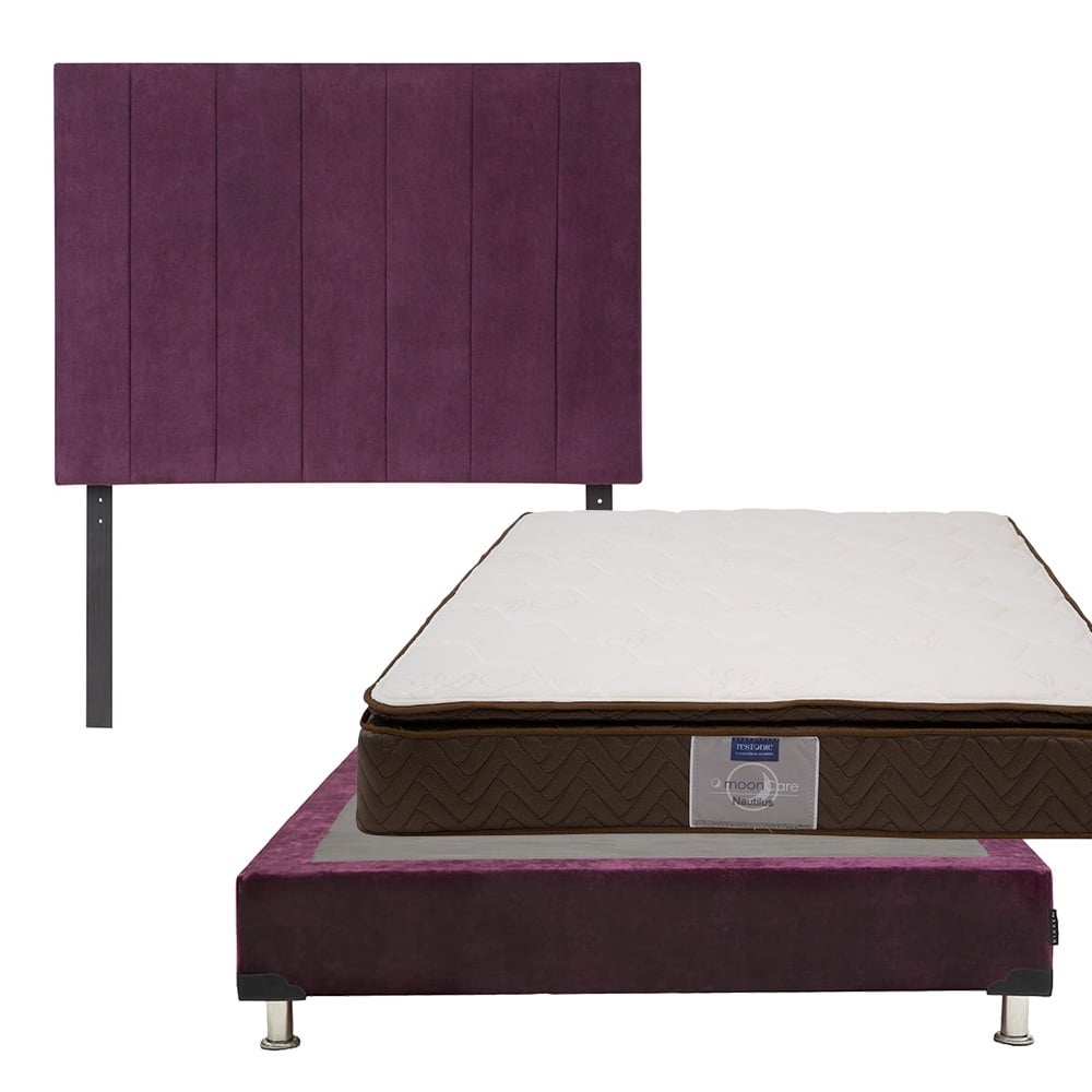 Colchón Matrimonial Nautilus + Box + Cabecera Argos Velvet | Walmart en línea