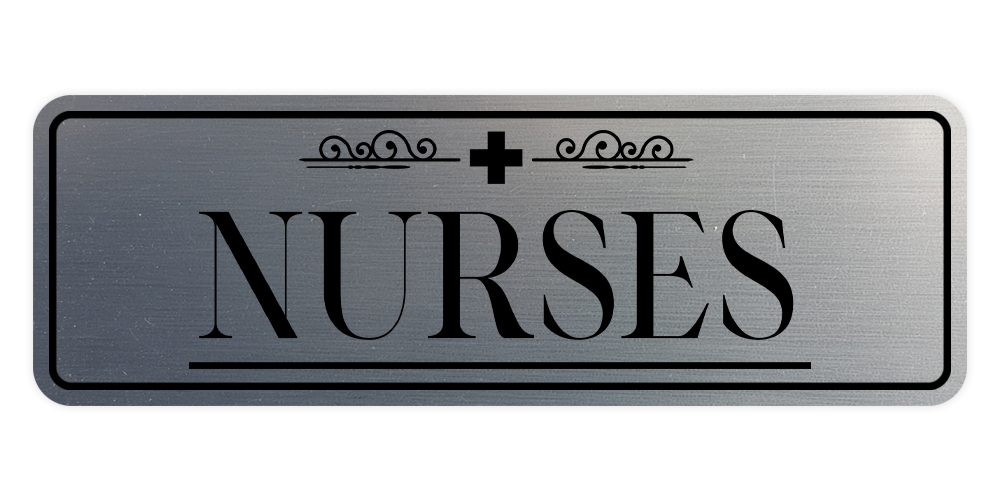 Signs ByLITA Nurses Graphic Medical Office Decor Sign (Brushed Gold ...