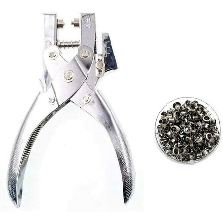 CARBONLIKE Heavy Duty 5mm Single Hole Punch And Eyelet Riveter Set With ...