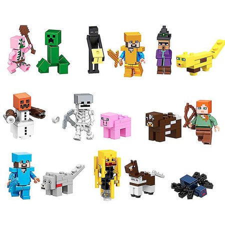 Minecraft Doll Minifigures Block Set Brick Toy Kids Birthday Gift ...