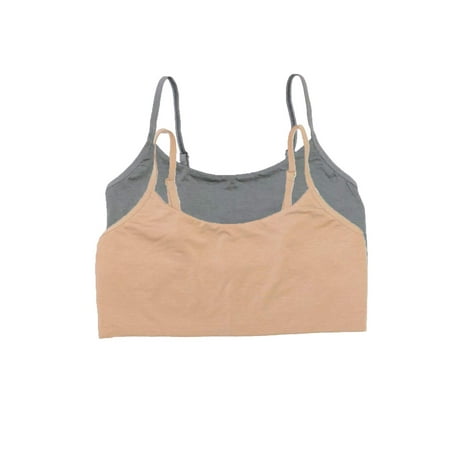Felina Super Soft Modal Bralette 2-Pack (Steel Natural, Large ...