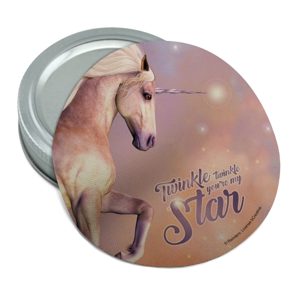 Twinkle Twinkle You're My Star Magical Unicorn Round Rubber Non-Slip ...