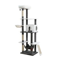 Pefilos 72" Cat Tree Tower for Large Cats, Indoor Cat Condo with Sisal ...