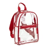 Eastsport Unisex Clear Mini Dome Backpack, Red Trim - Walmart.com