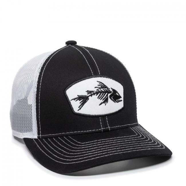 Outdoor Cap OCCBON200 Fish Skeleton Hat, Black & White - Adult ...