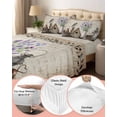4 Piece Full Sheet Set Vintage Flowers Sheets Set for Full Size Bed ...