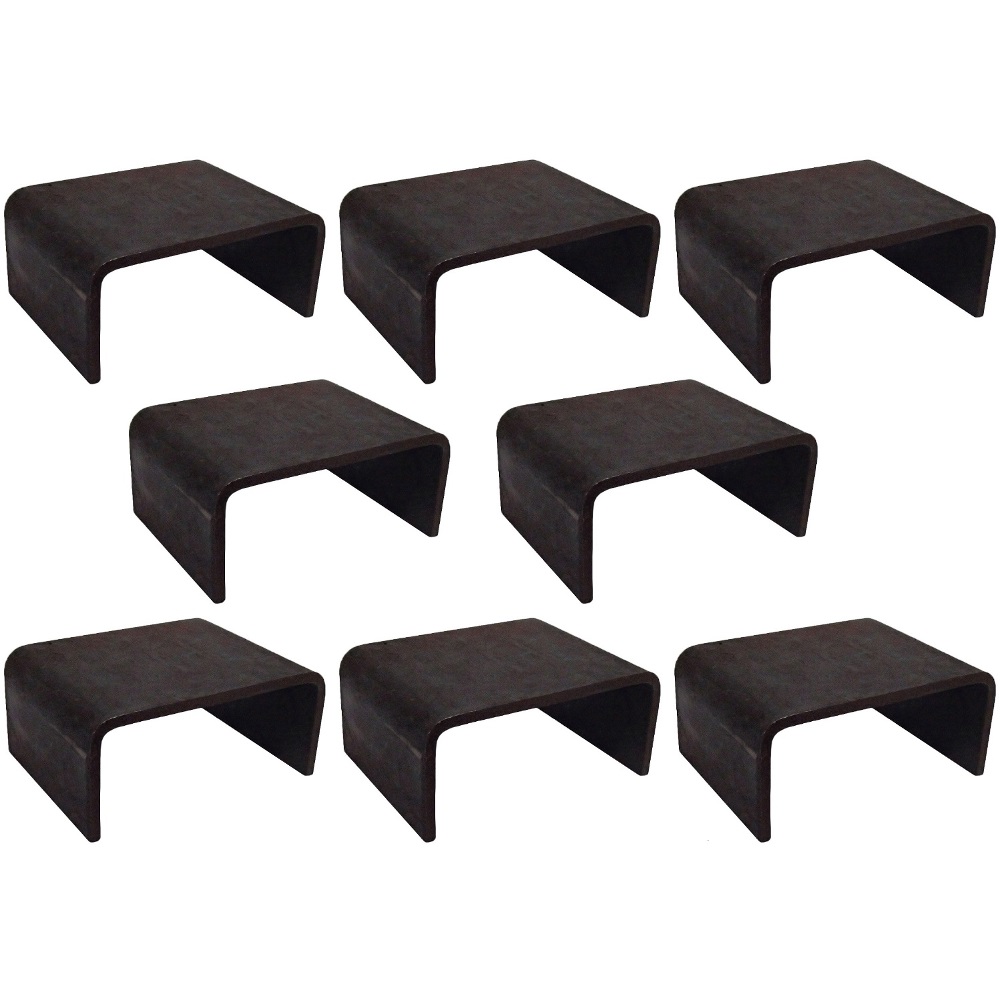 7403-316 (8-Pk) 4ga Mild Steel Stake Pockets - Accepts a standard 2x4 ...