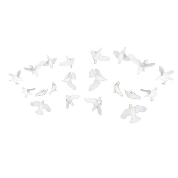 Lijie 20x DIY Plastic Resin Craft Pigeon Bird Model Dollhouse Sandtable ...