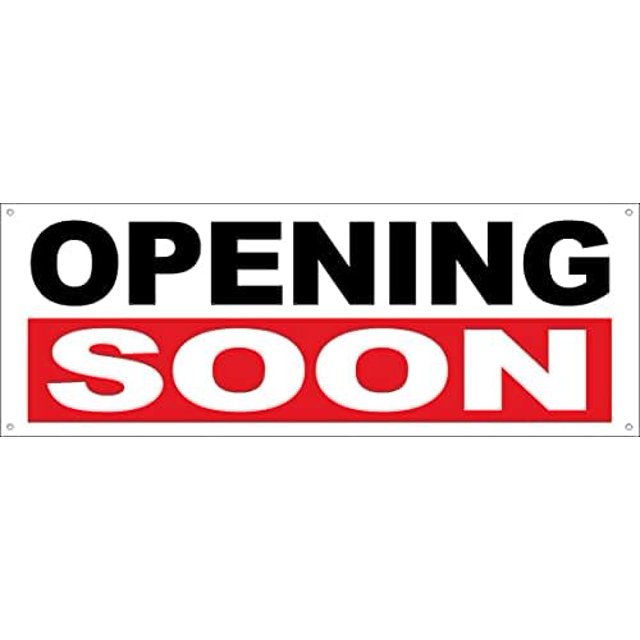 18X8 Inch OPENING SOON Vinyl Banner Sign With Grommets Wrb - Walmart.com