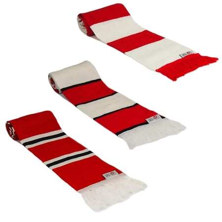 Fan Originals Retro Football Bar Scarf Man United Colours Red White ...