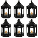 Mini Plastic Candle Lanterns with Flickering LED Tea Light Candles ...
