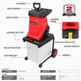 PowerSmart 1.5" 120V 15-Amp Electric Wood Chipper Shredder, with ...