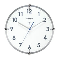 Sharp Atomic Analog Wall Clock – 10.5” Suspended Glass Face - Sets ...