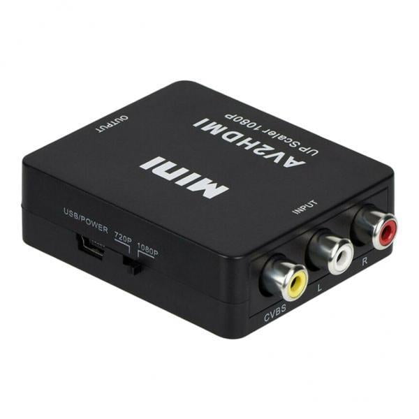 Adaptador de TV Convertidor RCA Mini Composite 1080P Hugo | Walmart en ...