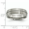 Titanium Grooved 6mm Satin Band - Walmart.com