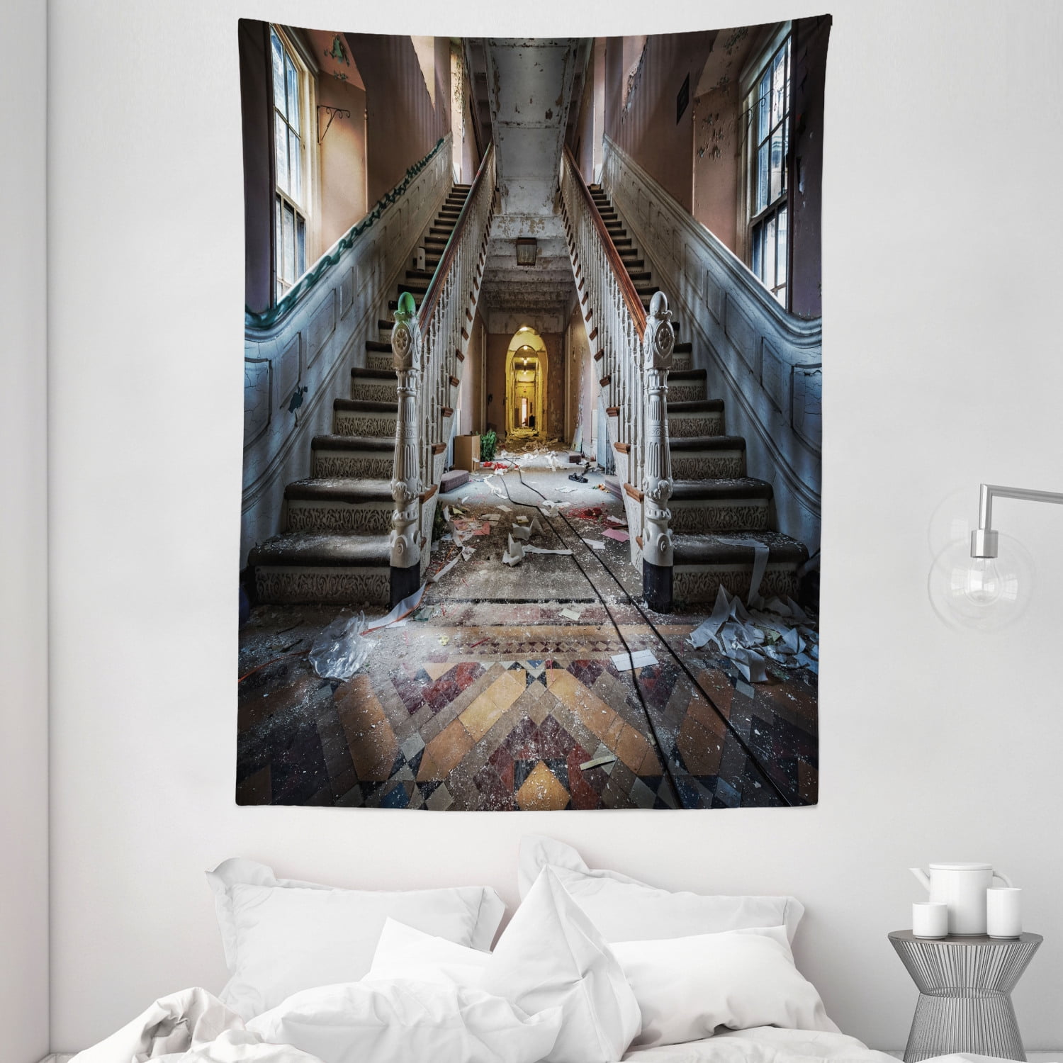 Rustic Tapestry, Destroyed Main Entrance Hallway of Ravaged Opera House ...