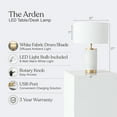 Brightech Arden LED Table Lamp Set with USB Port - Bedside Reading Lamp ...