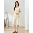 Gentle wind lotus leaf collar slim dress - Walmart.com