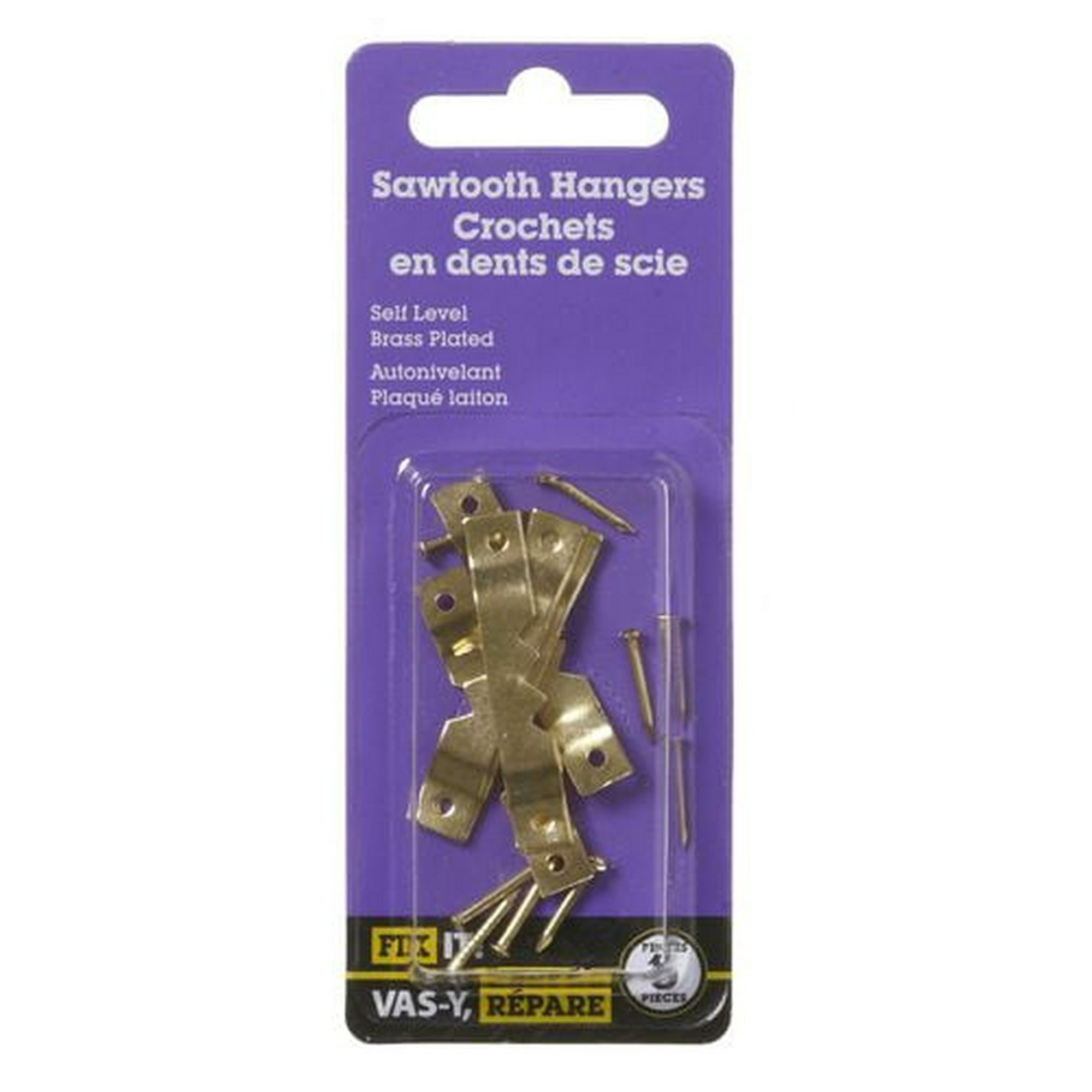 Click here for Fix It! Brass Plated Self-Level Sawtooth Hangers 5... prices
