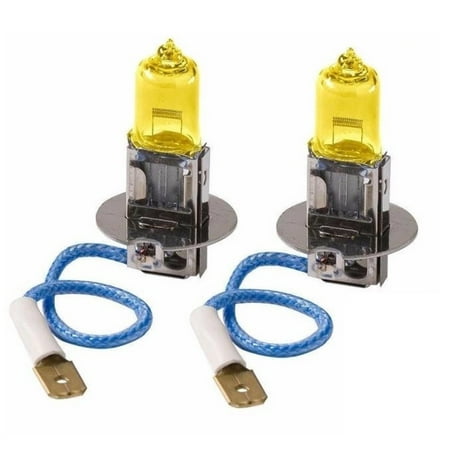 2x H3 Halogen 3000K 100W Fog/Driving Light Bulbs Bright Yellow Xenon ...