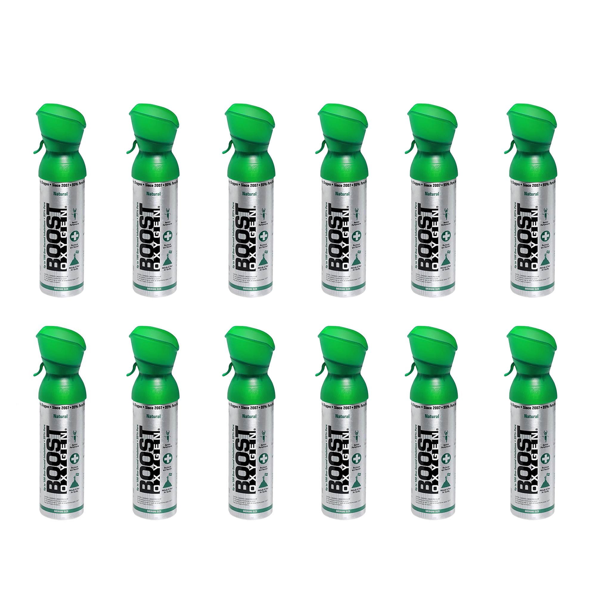 Boost Oxygen Natural Portable 5 Liter Pure Canned Oxygen Canister (12 ...