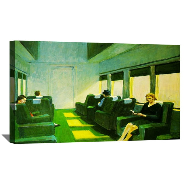 Edward Hopper Painting Art Print Chair Car Canvas Art Framed Wall Art ...