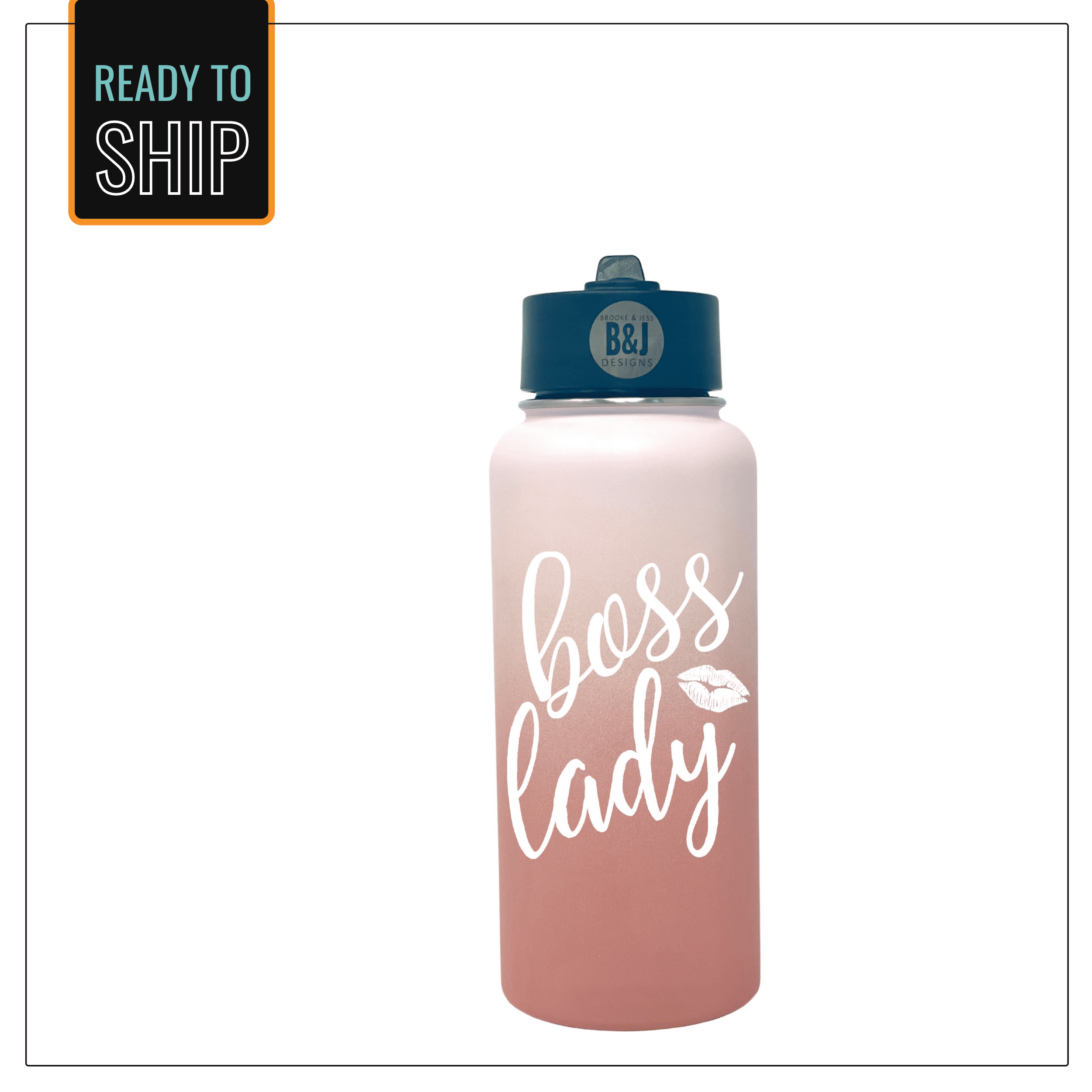 Boss Lady Rose Gold 32 oz Water Bottle - Walmart.com