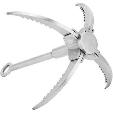 GoXteam Grappling Hook, 4-Claw Folding Stainless Steel Grapple Hooks ...