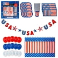 LUV HER USA Party Tableware Set - 4th of July Disposable Dinnerware ...