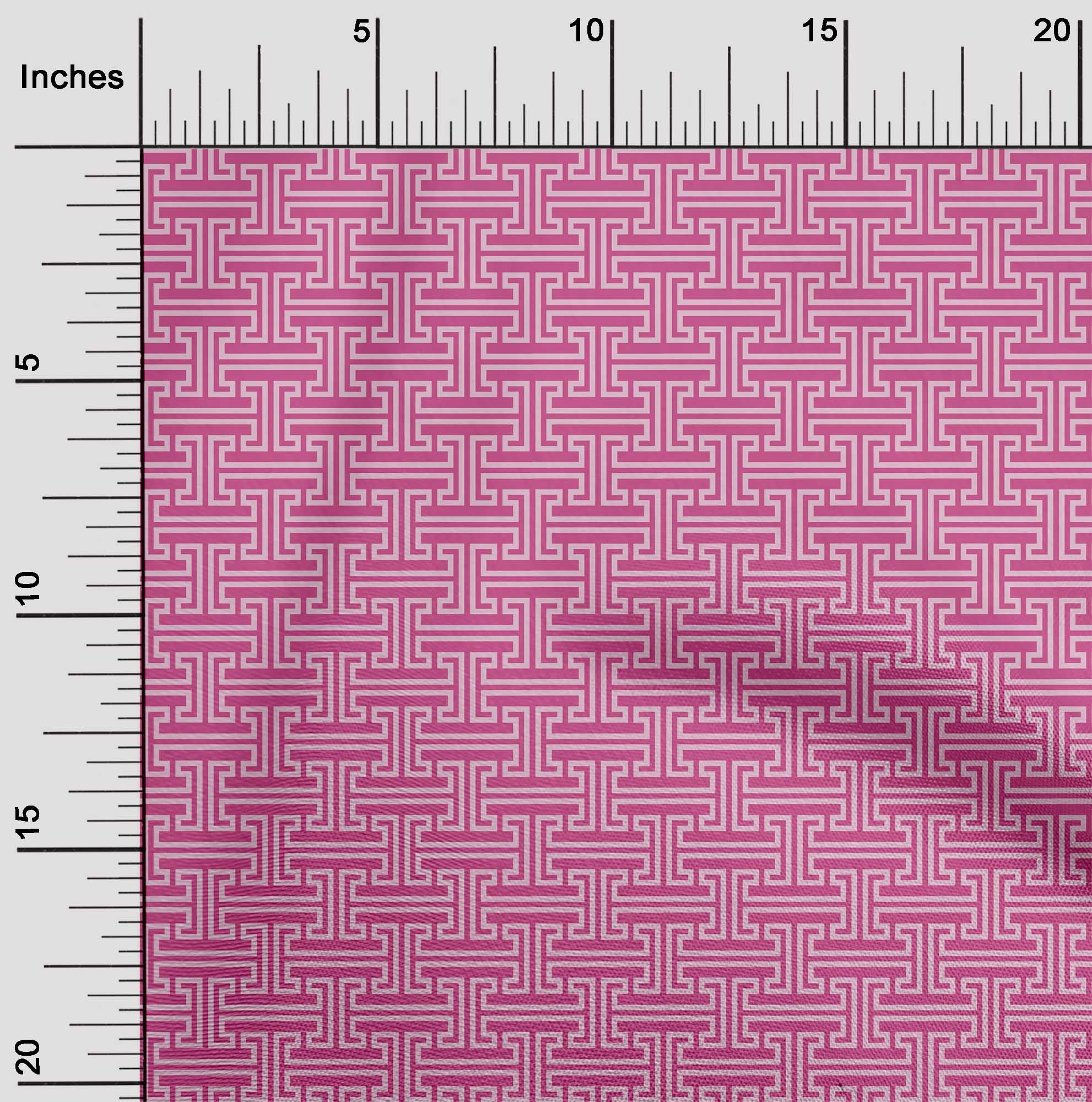 oneOone Cotton Flex Fabric Greek Key Geometric Print Fabric By The Yard ...