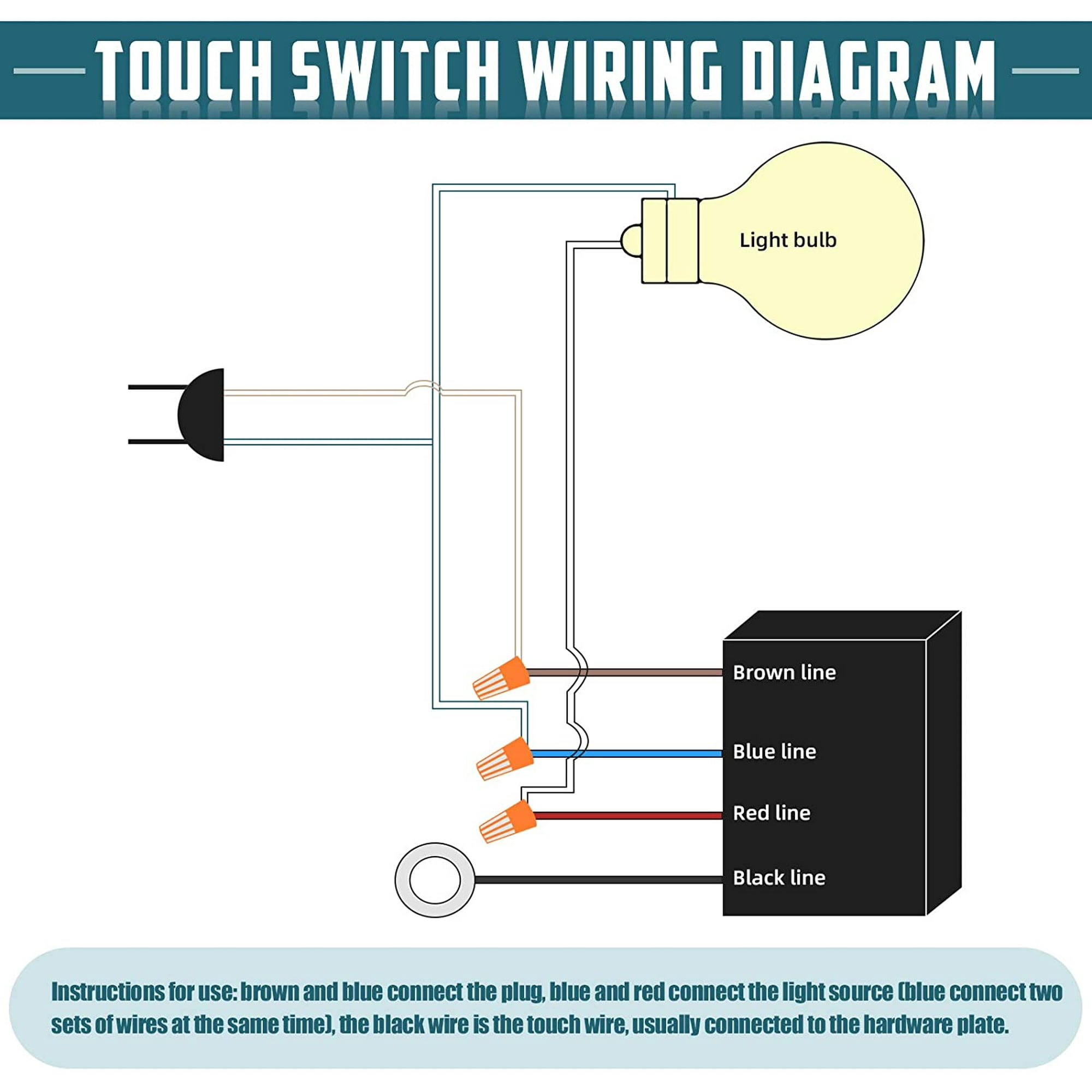 Desk Touch Light Control 3 Way Switch Diagram 2 Pack Touch Dimmer