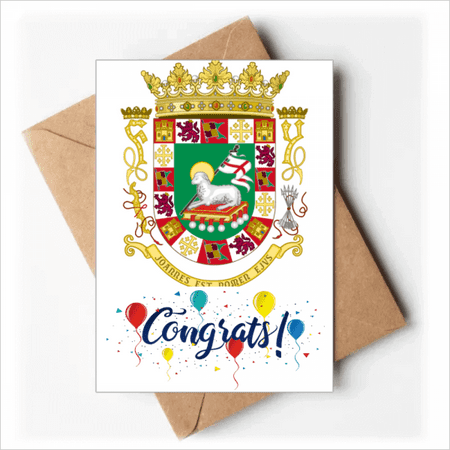 Puerto Rico National Emblem Wedding Cards Congratulations Greeting ...