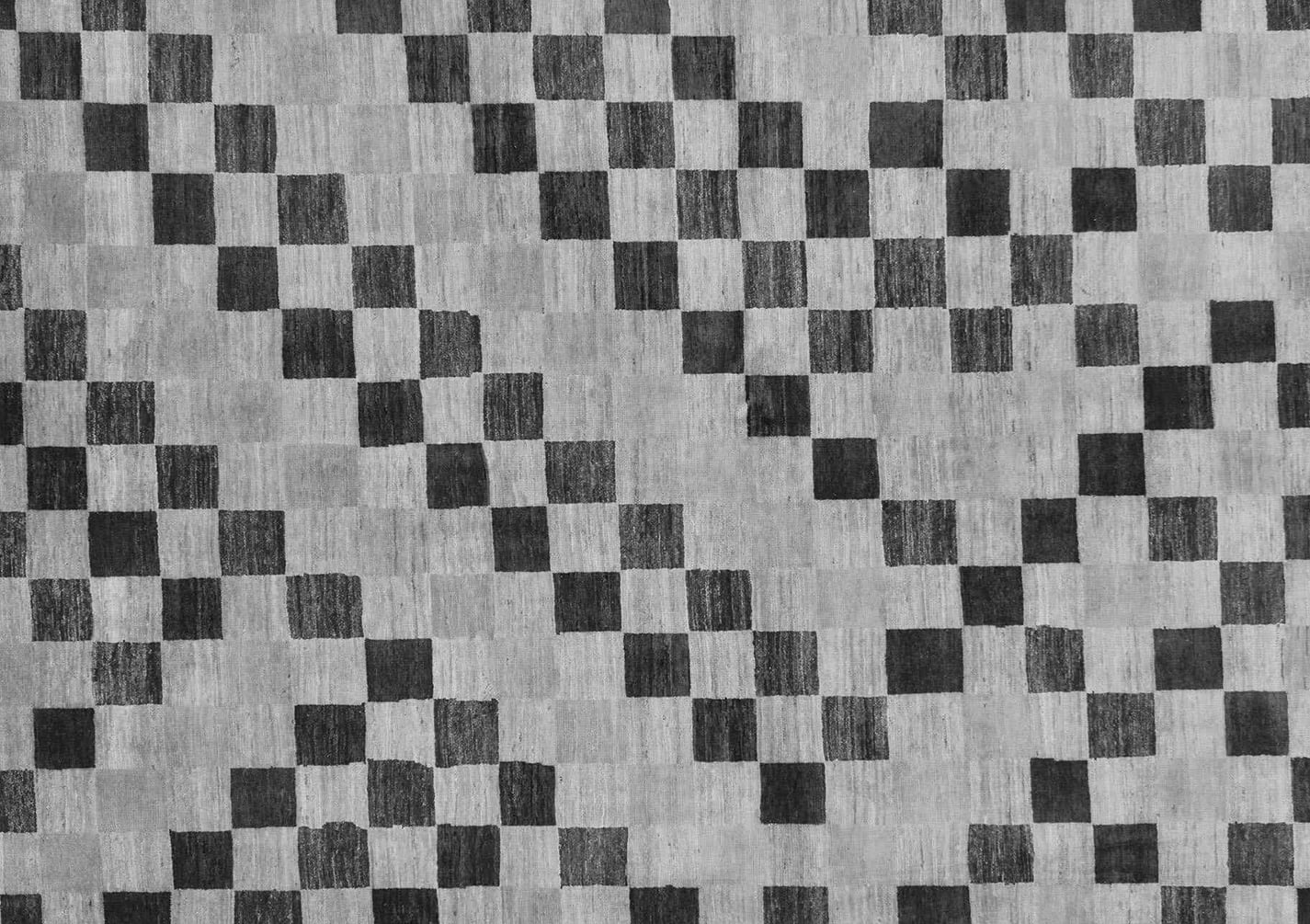 Ahgly Company Indoor Rectangle Checkered Gray Modern Area Rugs, 2' x 3 ...