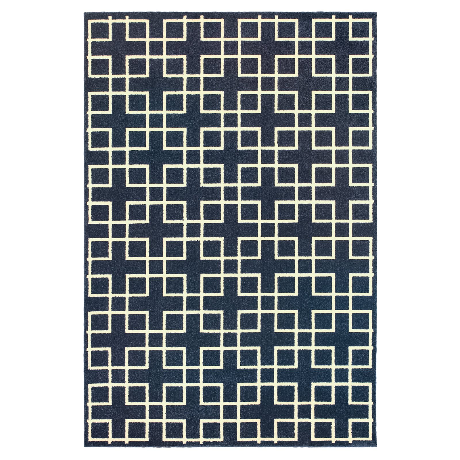 Addison Heights Ellerson Geometric Traditional Area Rug, Navy - Walmart.com