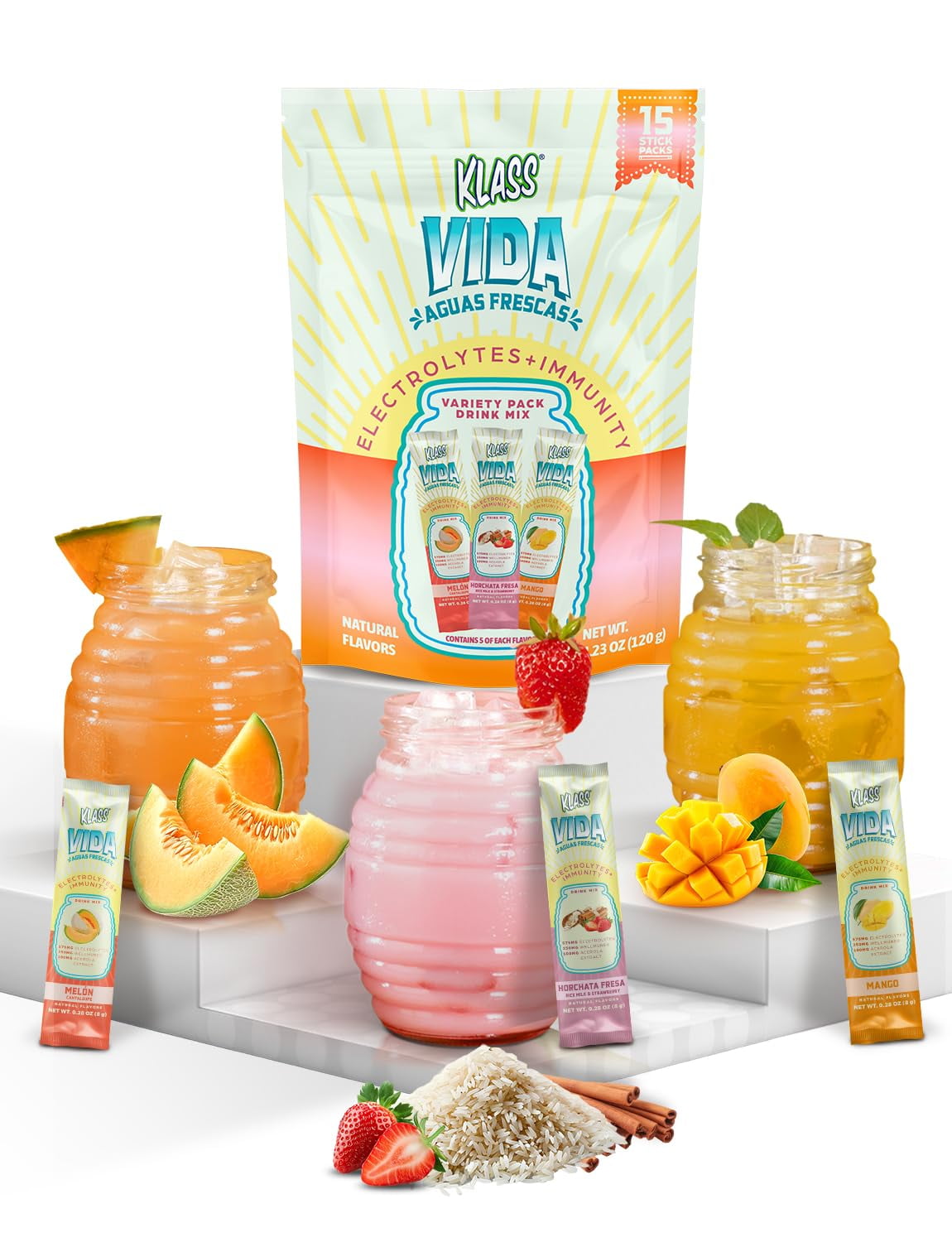 Paquetes de polvo sin azúcar Hydration + Immunity KLASS VIDA | Bodega ...