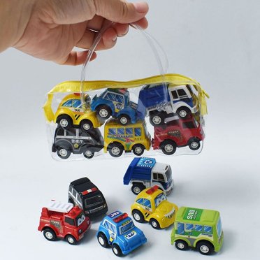 9-Pack Mini Construction & Race Car Toy Set: Pull-Back Vehicles for ...