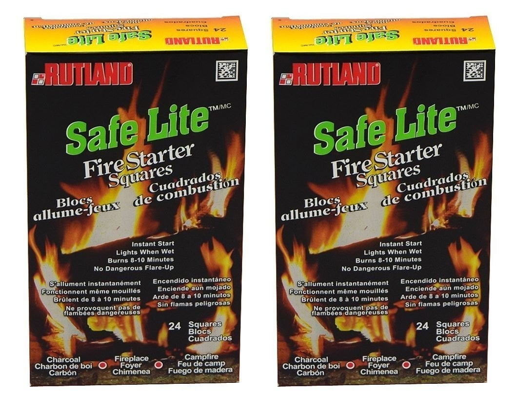 Safe Lite Fire Starter Squares, 24 squares - Pack of 2 - Walmart.com