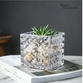 Whole Housewares Square Glass Cube Vase Pack of 4, 4 Inch, Decorative ...