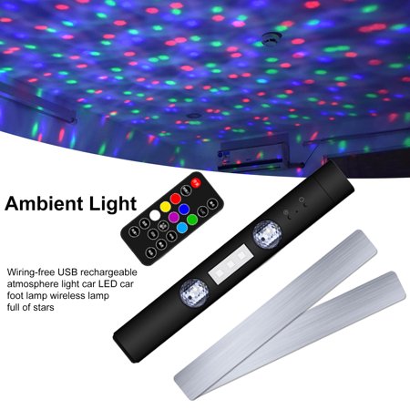 Aofa 1 Set Car Ambient Light Sound Sensing Remote Control Magnet Sheet ...