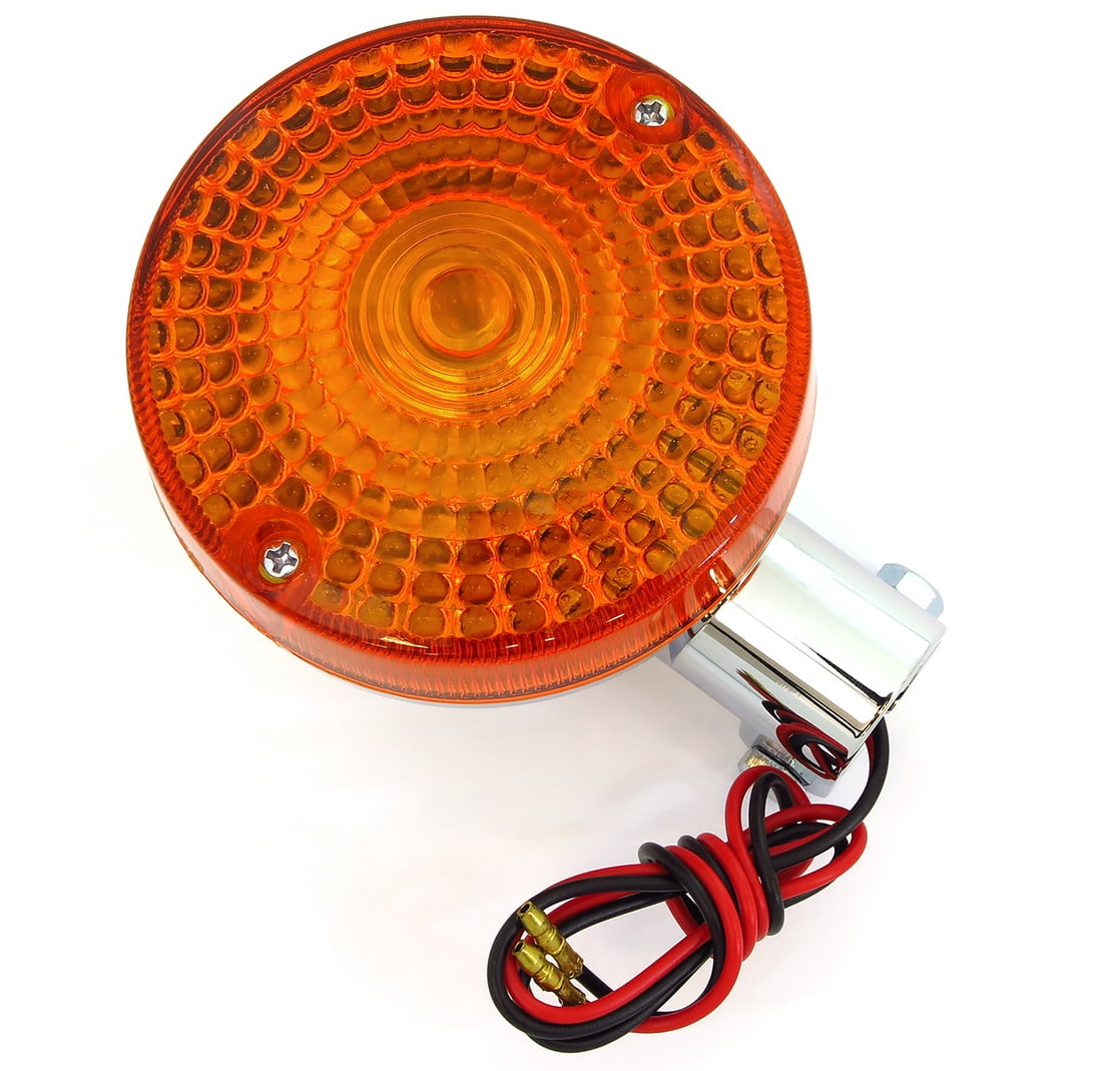 K&S DOT Compliant Chrome Turn Signal w/Amber Lens (25-1105) - Walmart.com