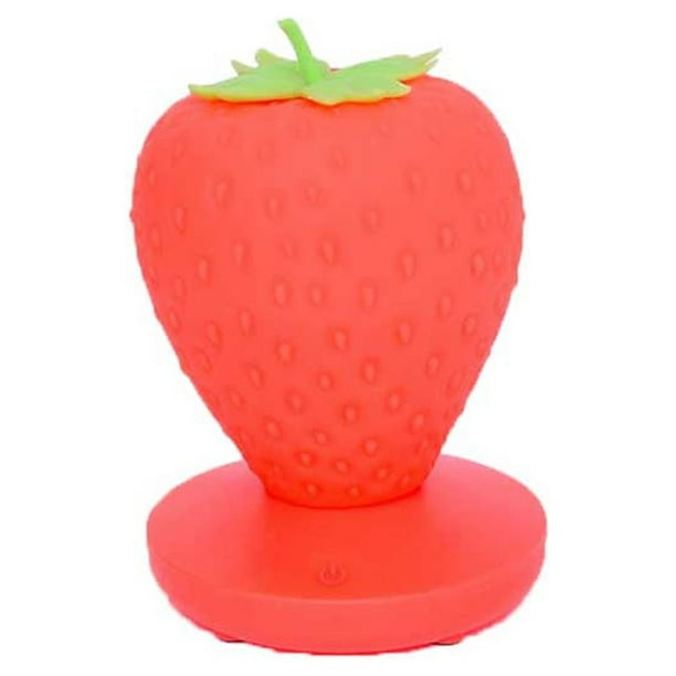 Goriertaly LED Strawberry Night Light Touch Control Battery Powered ...